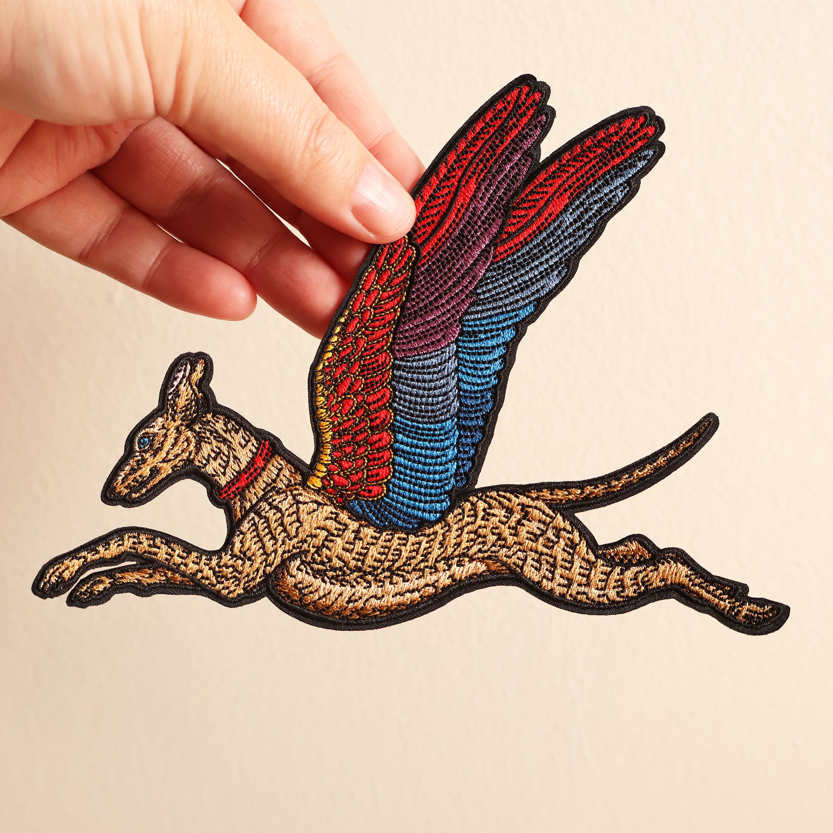 House of Hawks "Bright Wing Flying Hound" Fabric Patch – Hound-Tees®