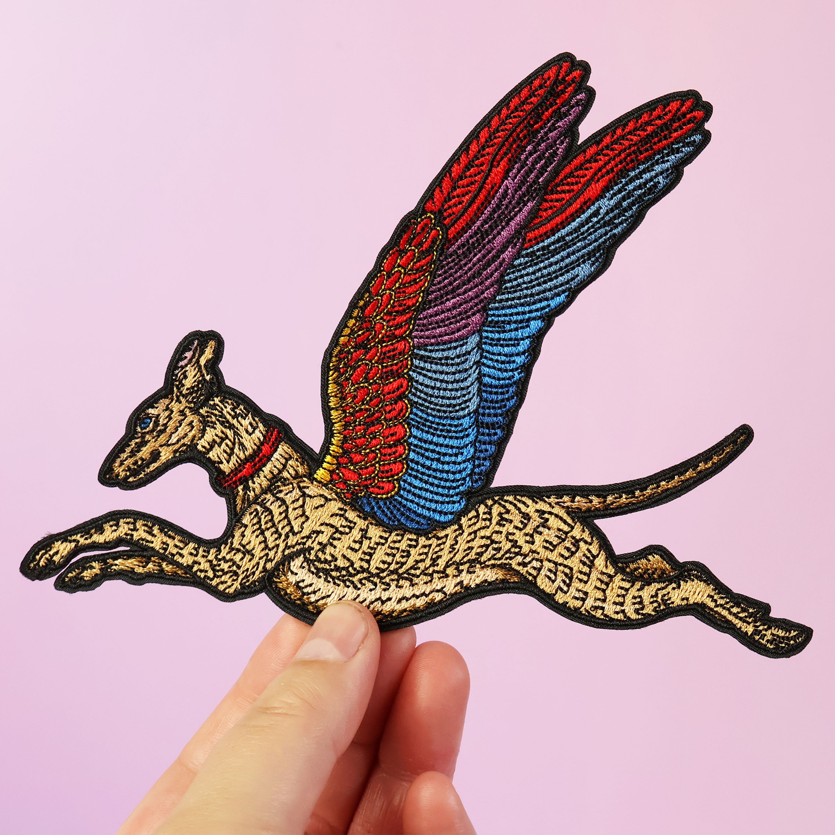 House of Hawks "Bright Wing Flying Hound" Fabric Patch – Hound-Tees®