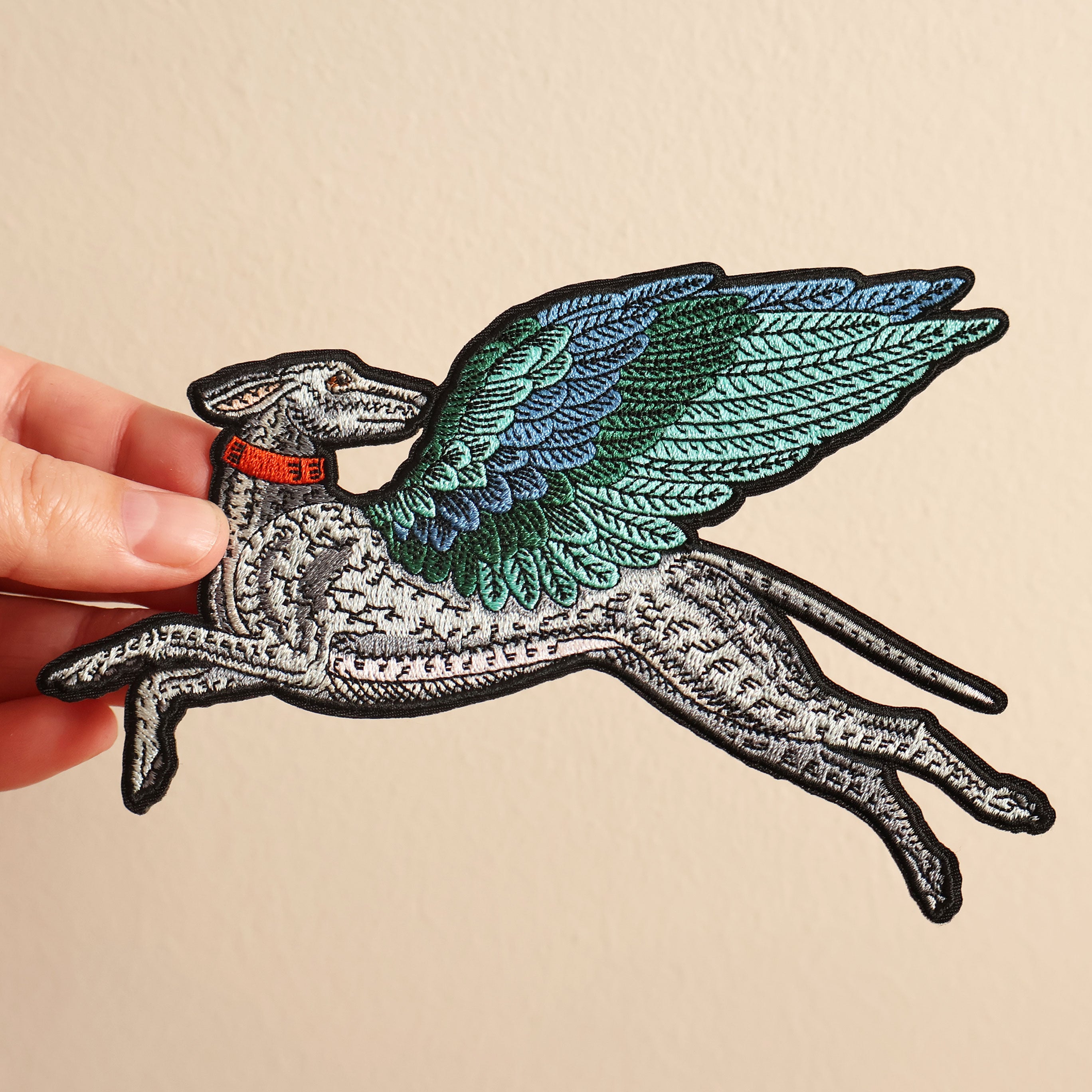 House of Hawks "Teal Flying Hound" Fabric Patch – Hound-Tees®