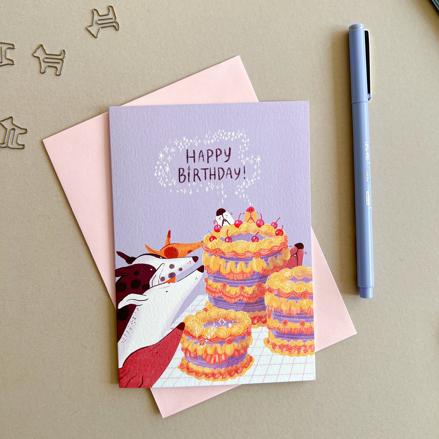 Bryony Moss Snoot Cake Greeting Card – Hound-Tees®